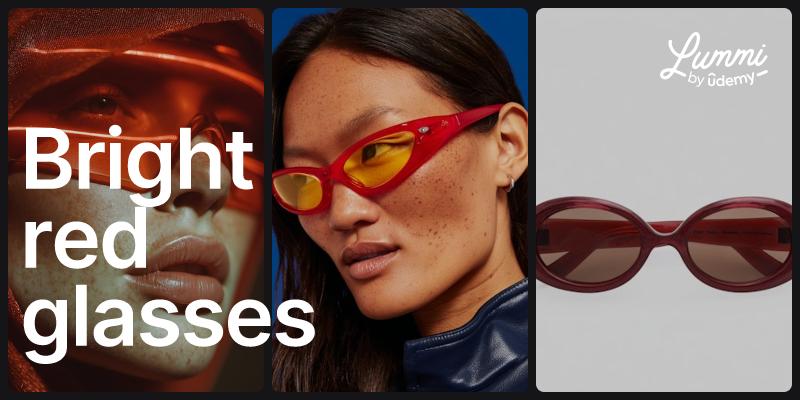 Bright Red Glasses Images — Free HD Download on Lummi
