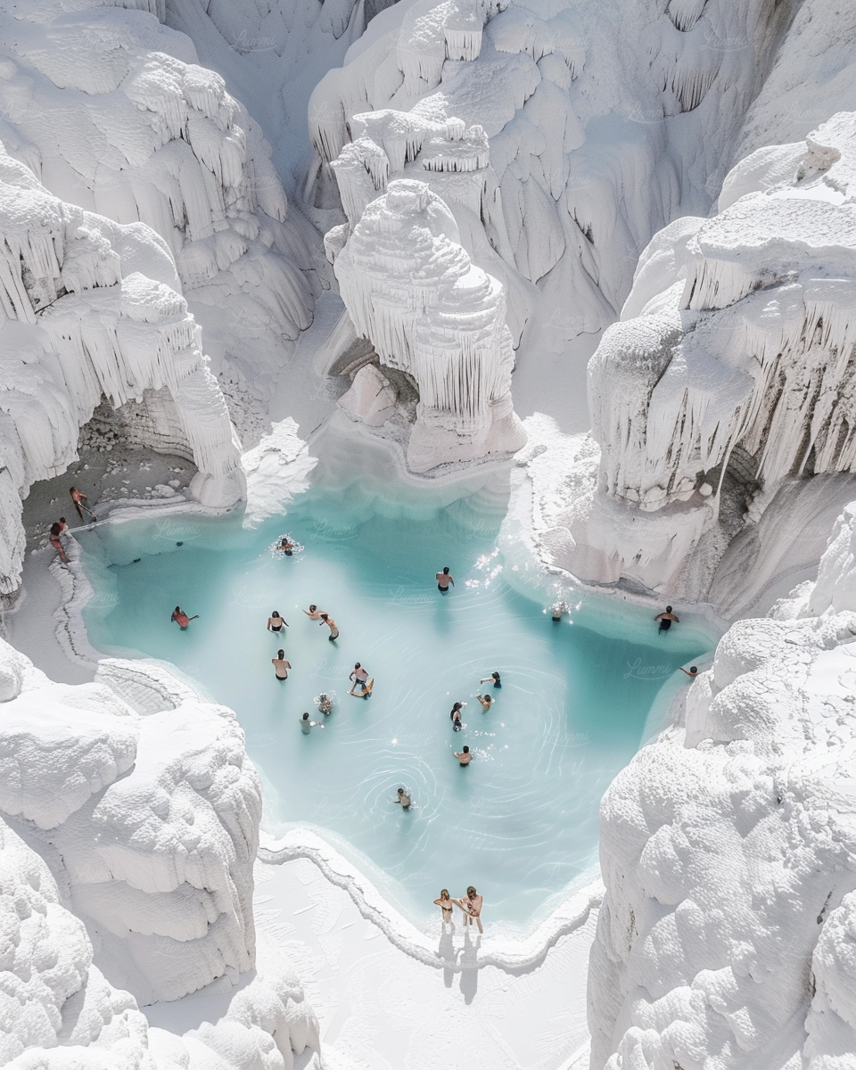 Surreal Icy Landscape with Hot Spring Photo on Lummi