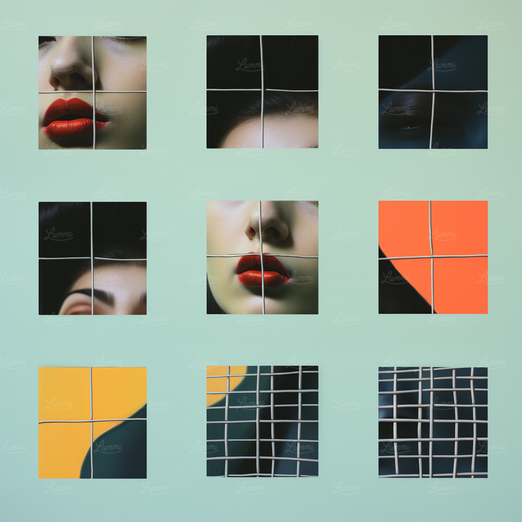 Fragmented Visage in Geometric Abstraction Photo on Lummi
