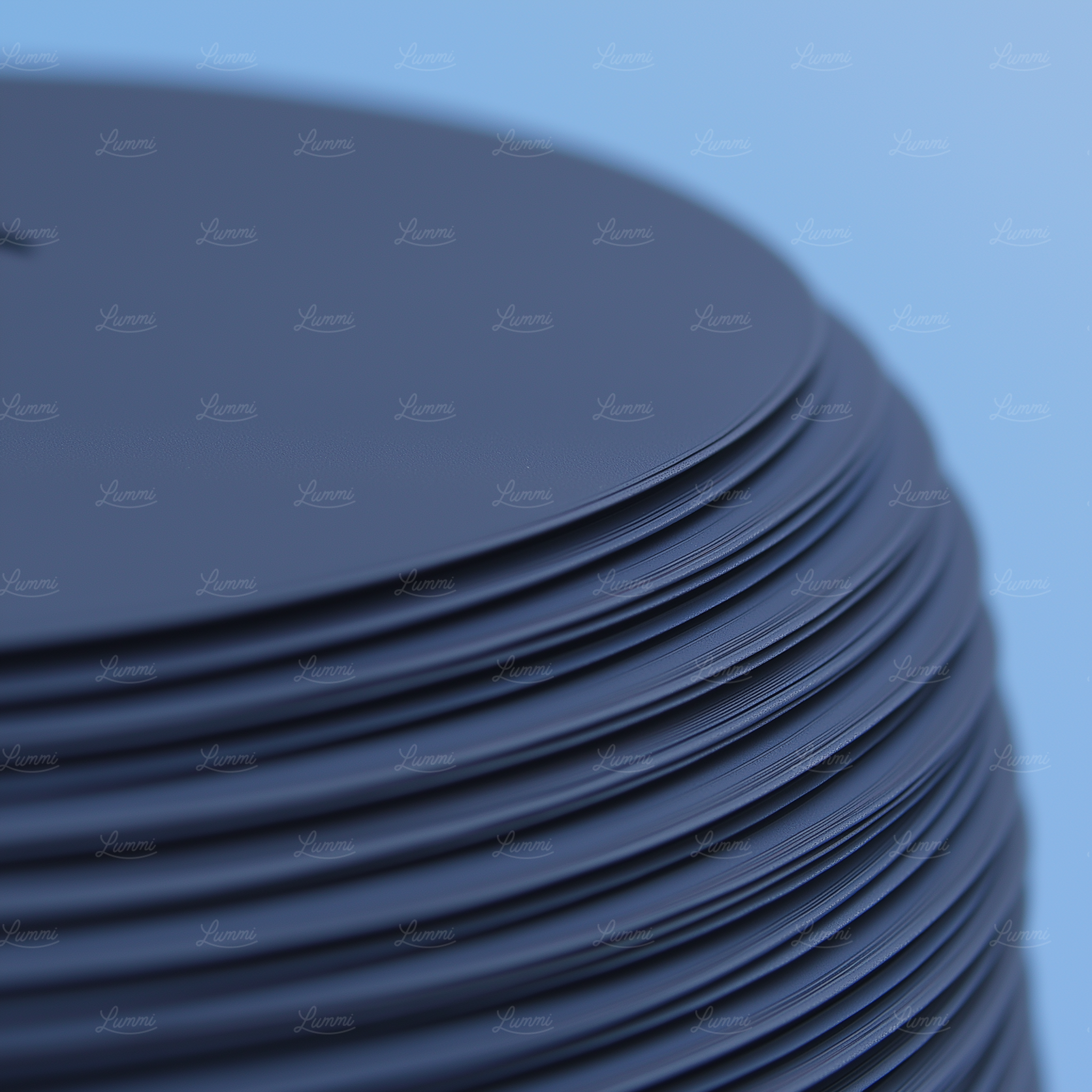 Stacked Blue Discs Photo on Lummi