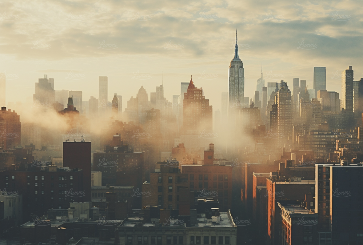 Golden Haze City Awakening Photo on Lummi