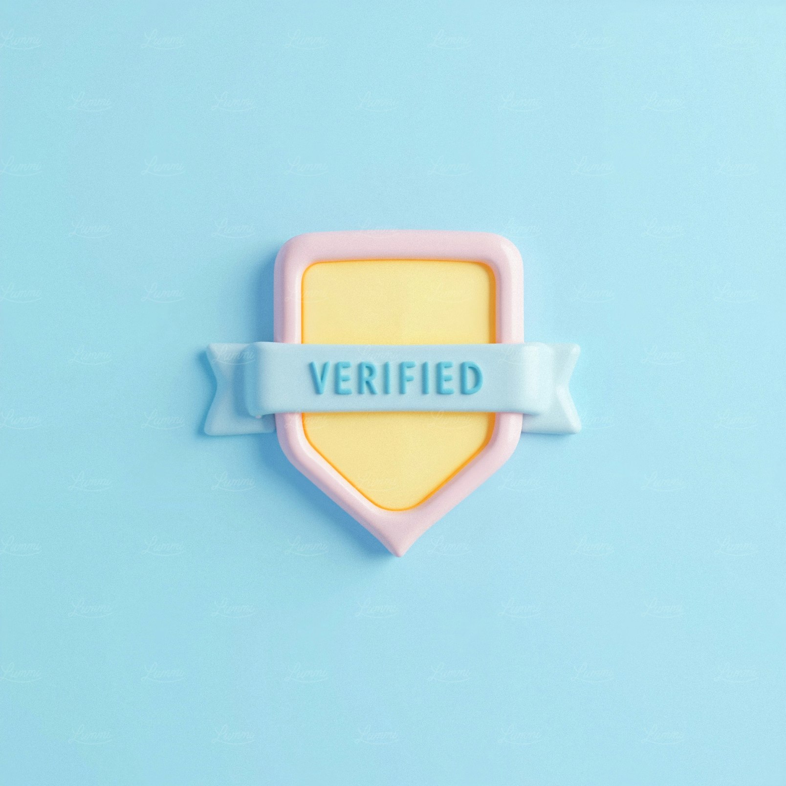 Verified Badge Design 3D Image on Lummi