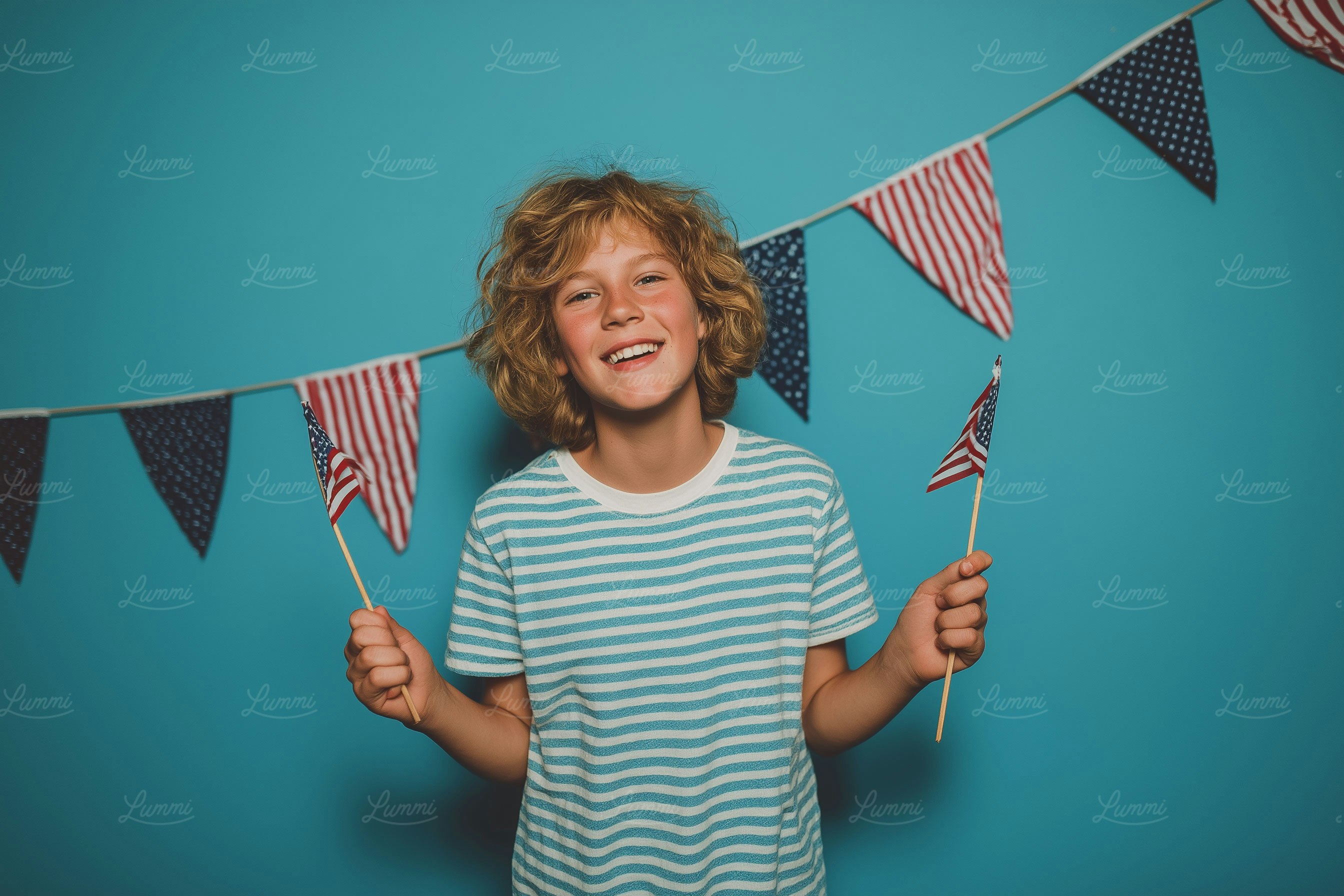 Patriotic Child Celebration Photo on Lummi