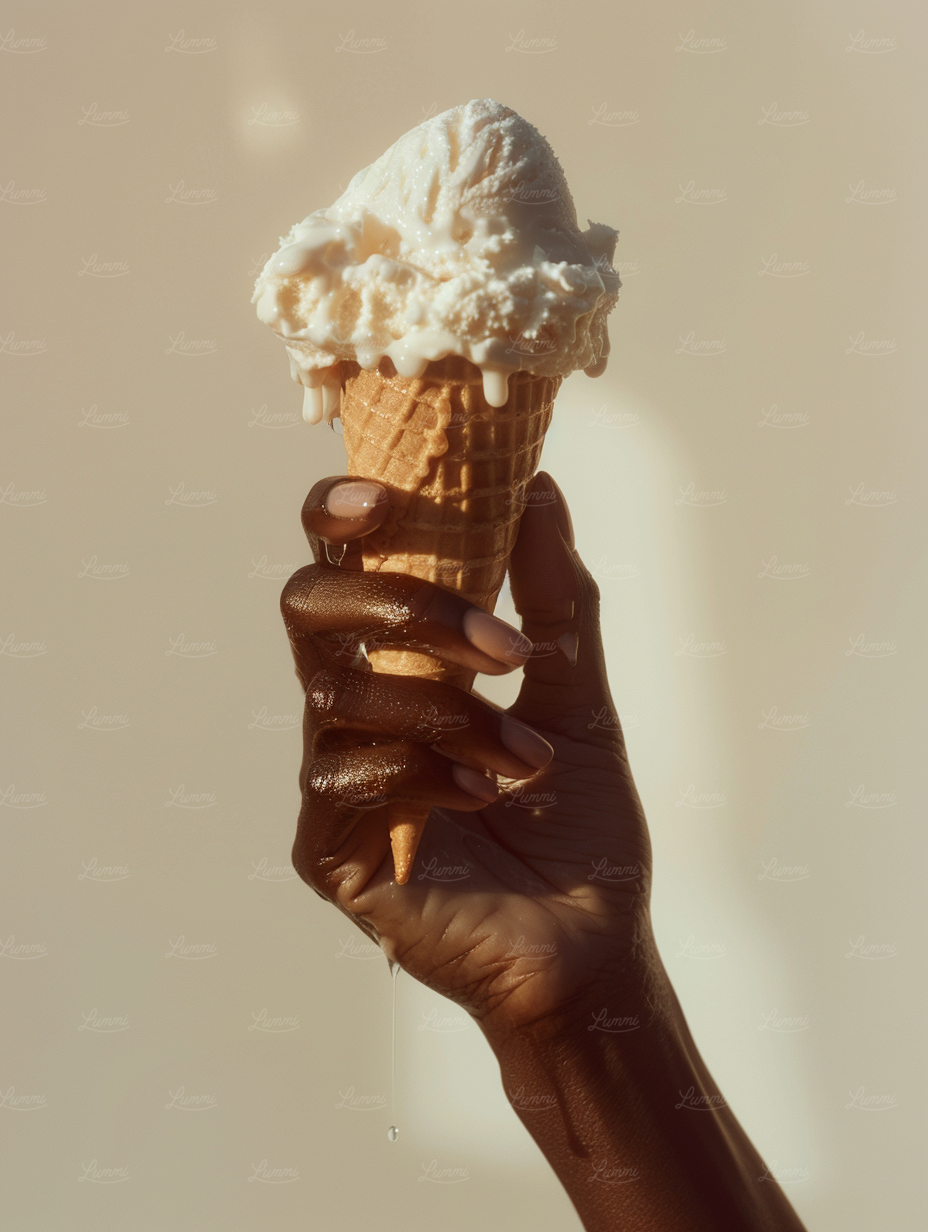 Hand Holding Ice Cream Photo on Lummi