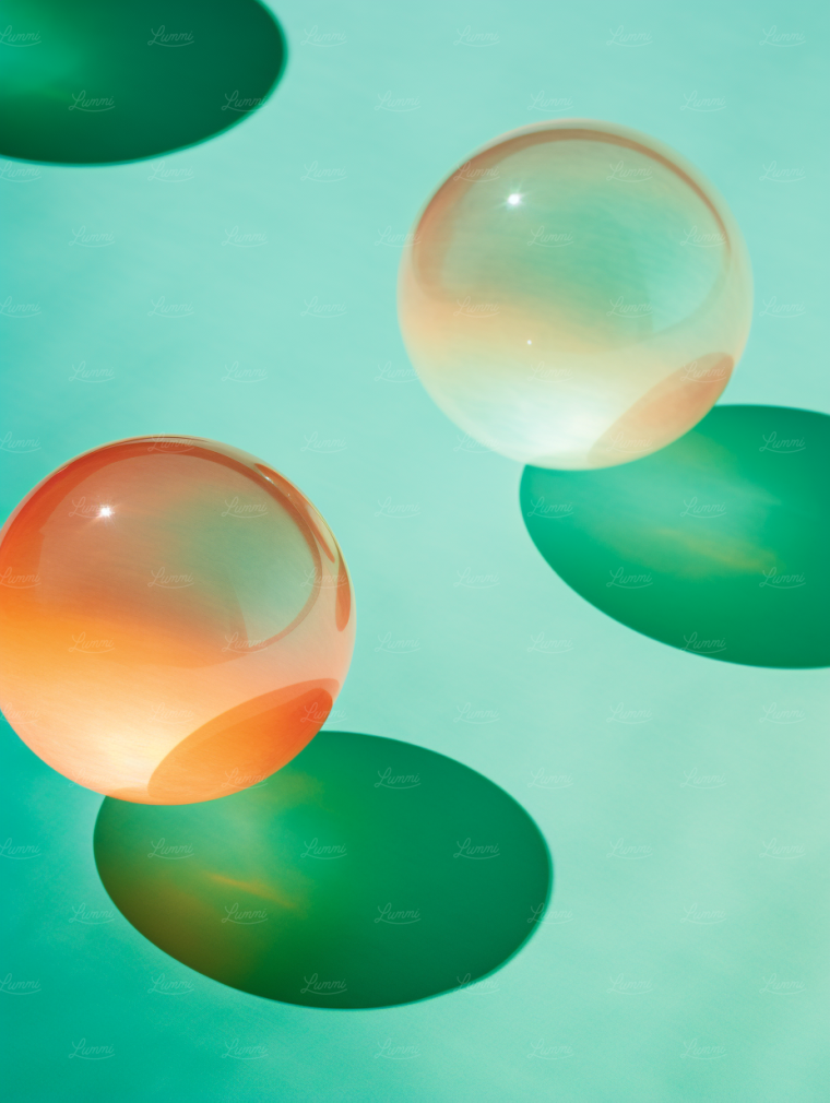 Translucent Spheres in Aqua Harmony Photo on Lummi