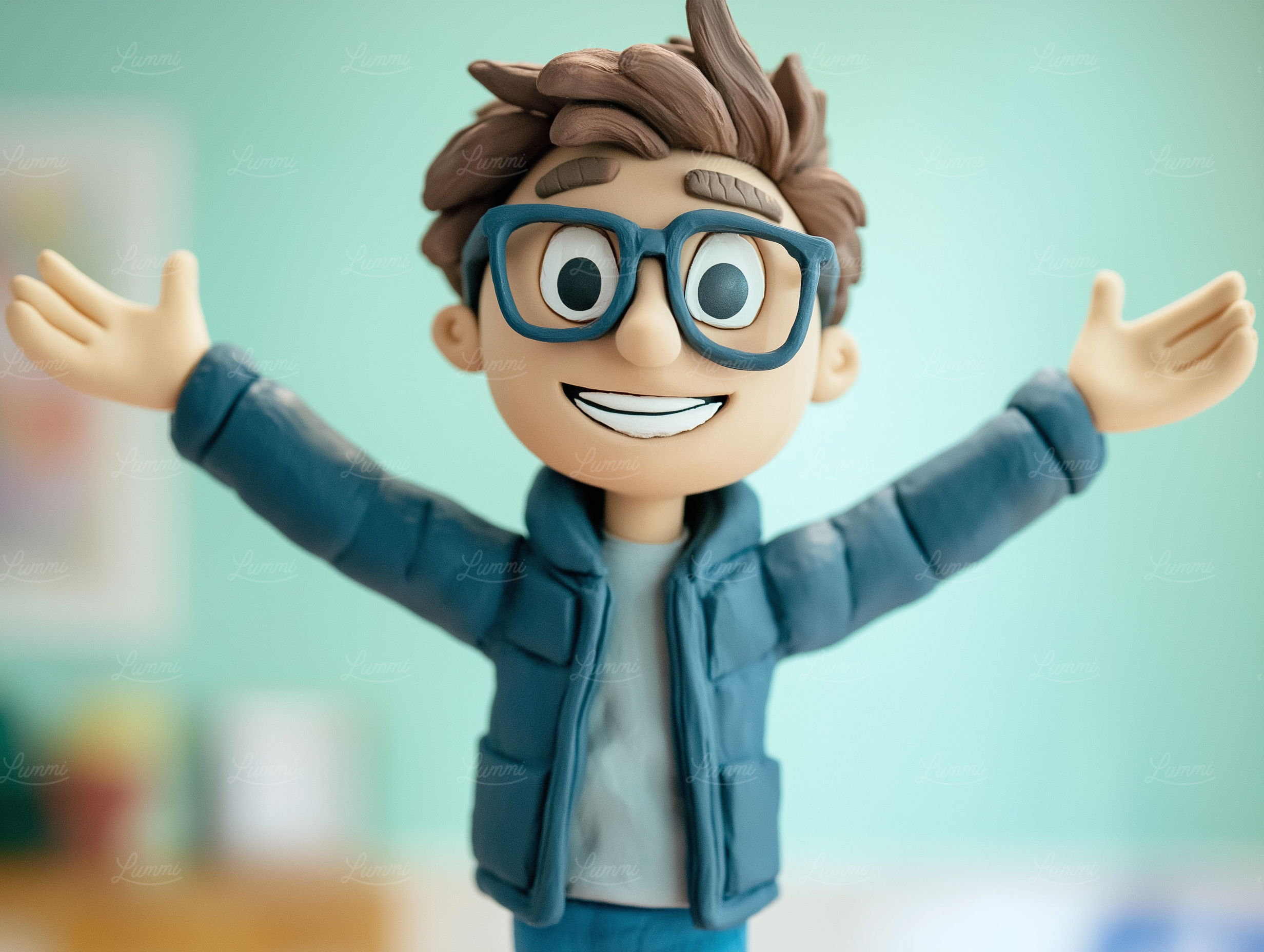 Cheerful Claymation Character Illustration on Lummi