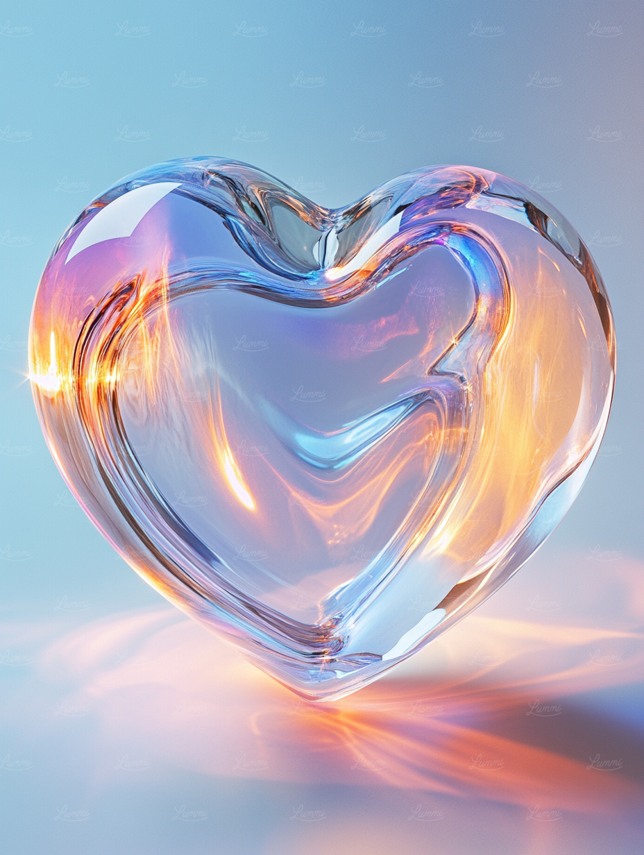 Glass Heart Sculpture Illustration on Lummi