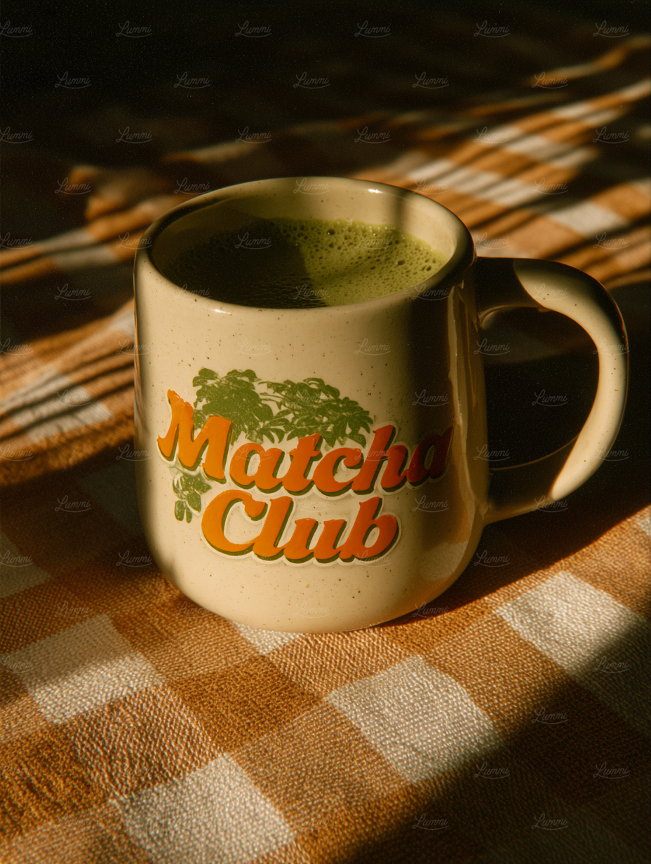 Matcha Mug on Table Photo on Lummi