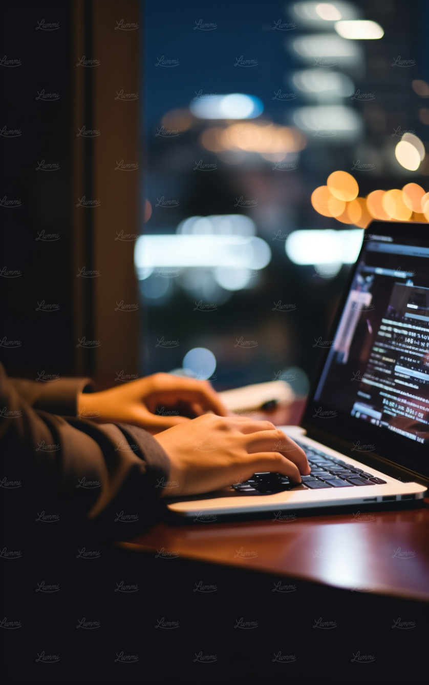 Coder_at_Night_in_the_City Photo on Lummi