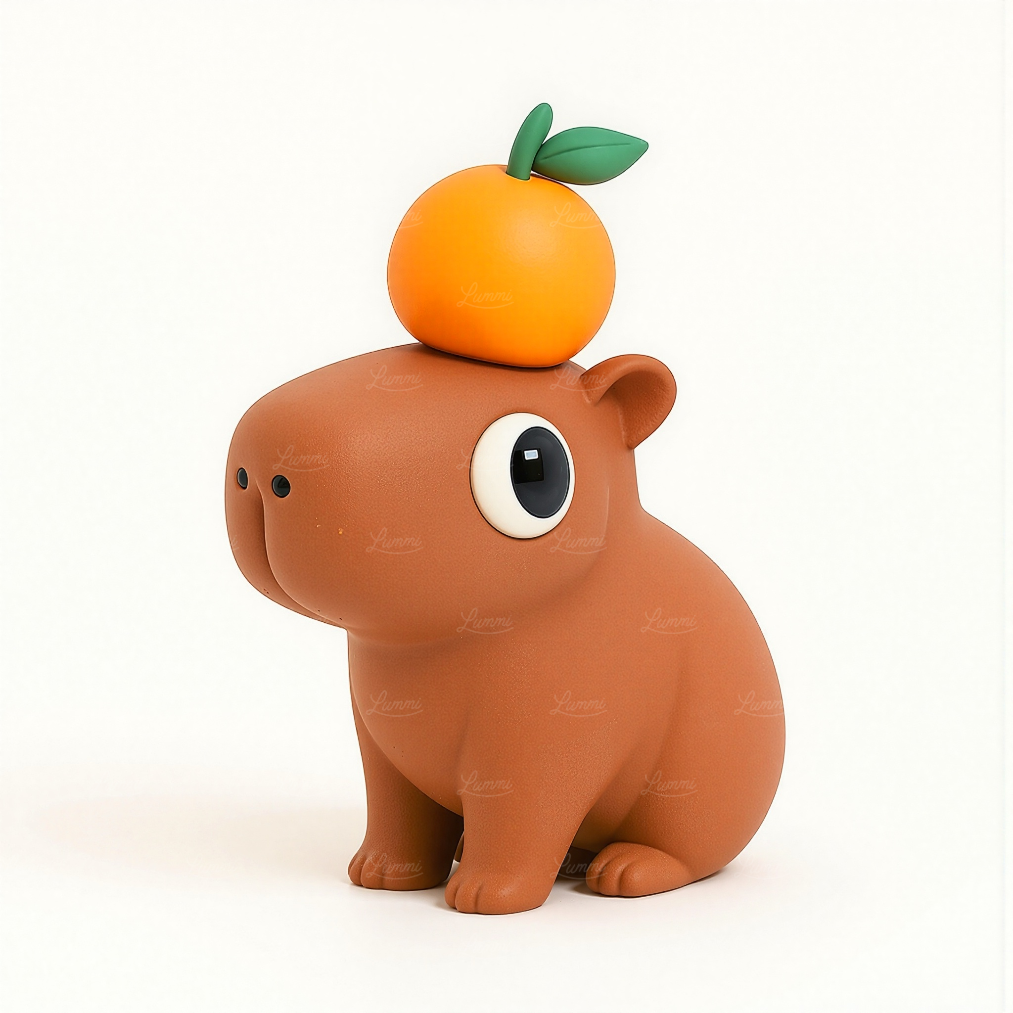 Cartoon Capybara Art 3D Image on Lummi