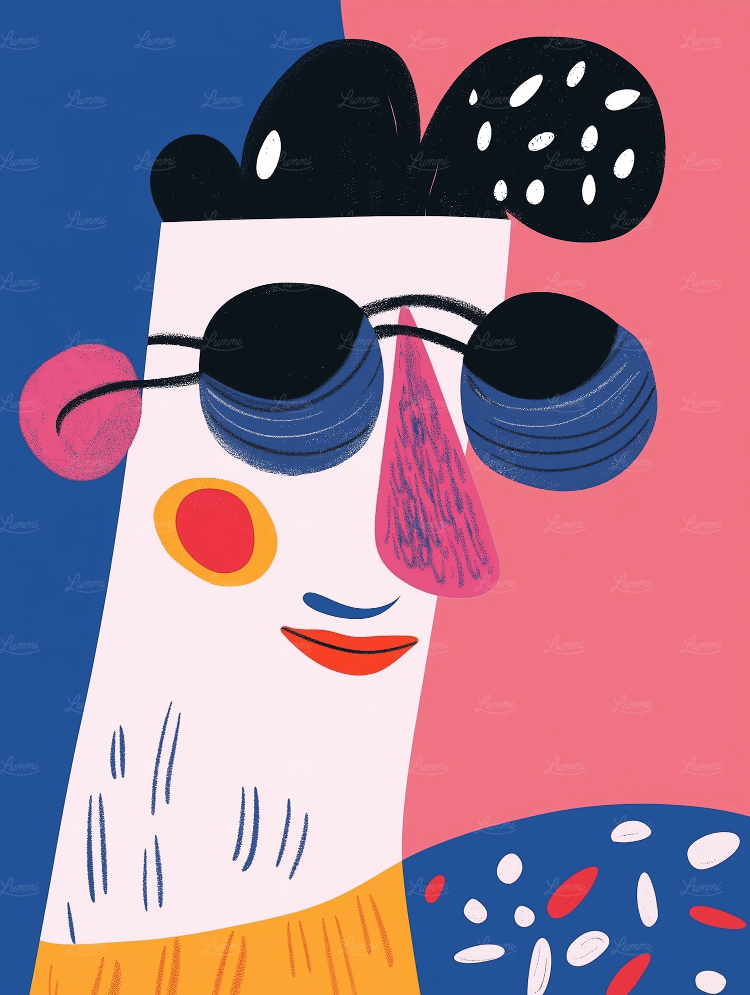 Lummi Illustration - Abstract Stylized Human Face