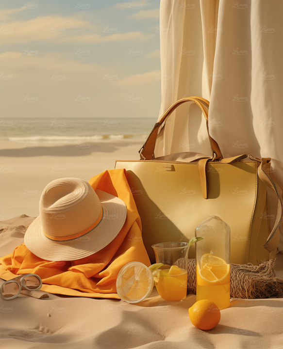 Luxurious Beach Day Still Life Illustration on Lummi