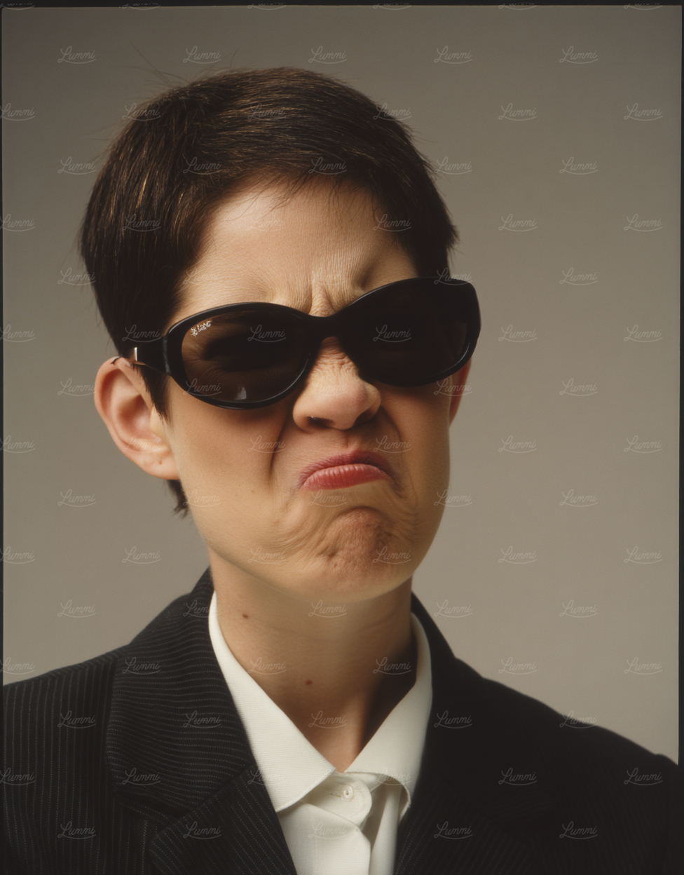 Dramatic Frown Portrait Photo on Lummi