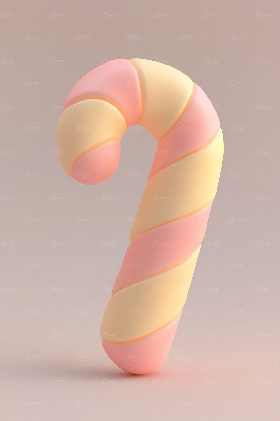 Pastel Candy Cane 3D Image on Lummi