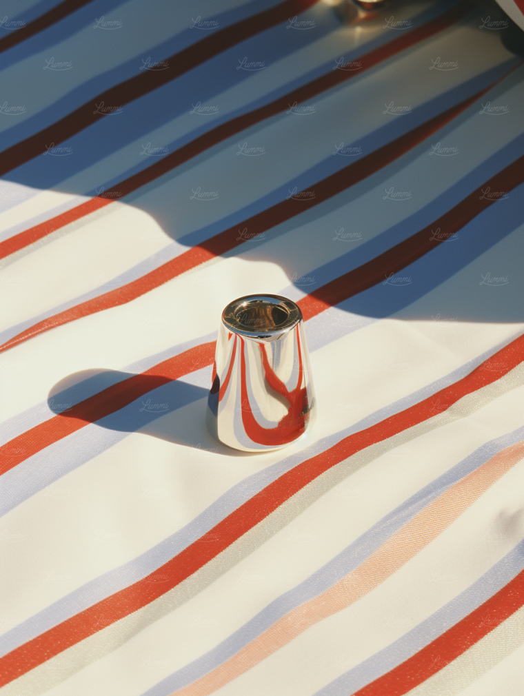 Reflective Cup on Patriotic Stripes Photo on Lummi