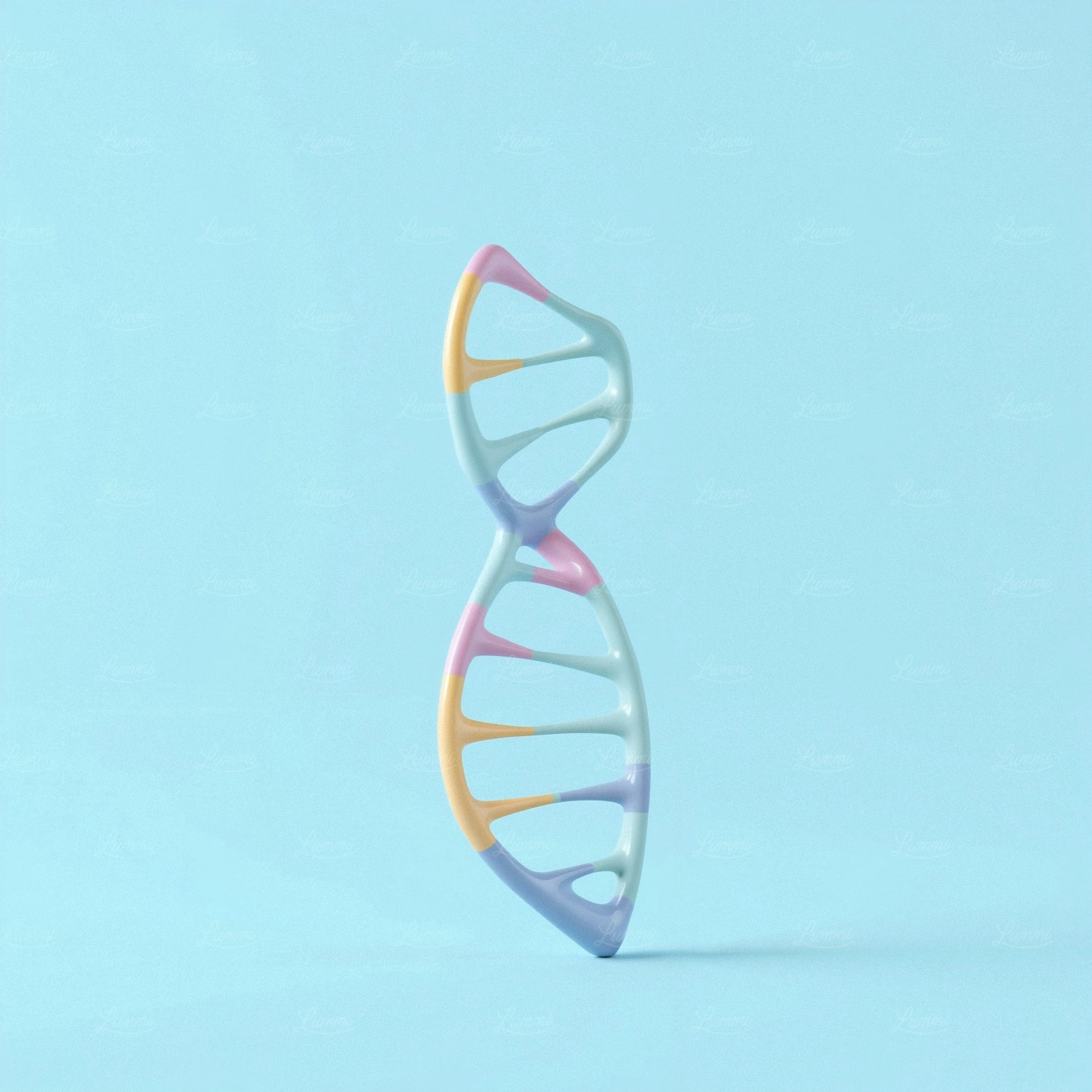 Stylized DNA Helix 3D Image on Lummi