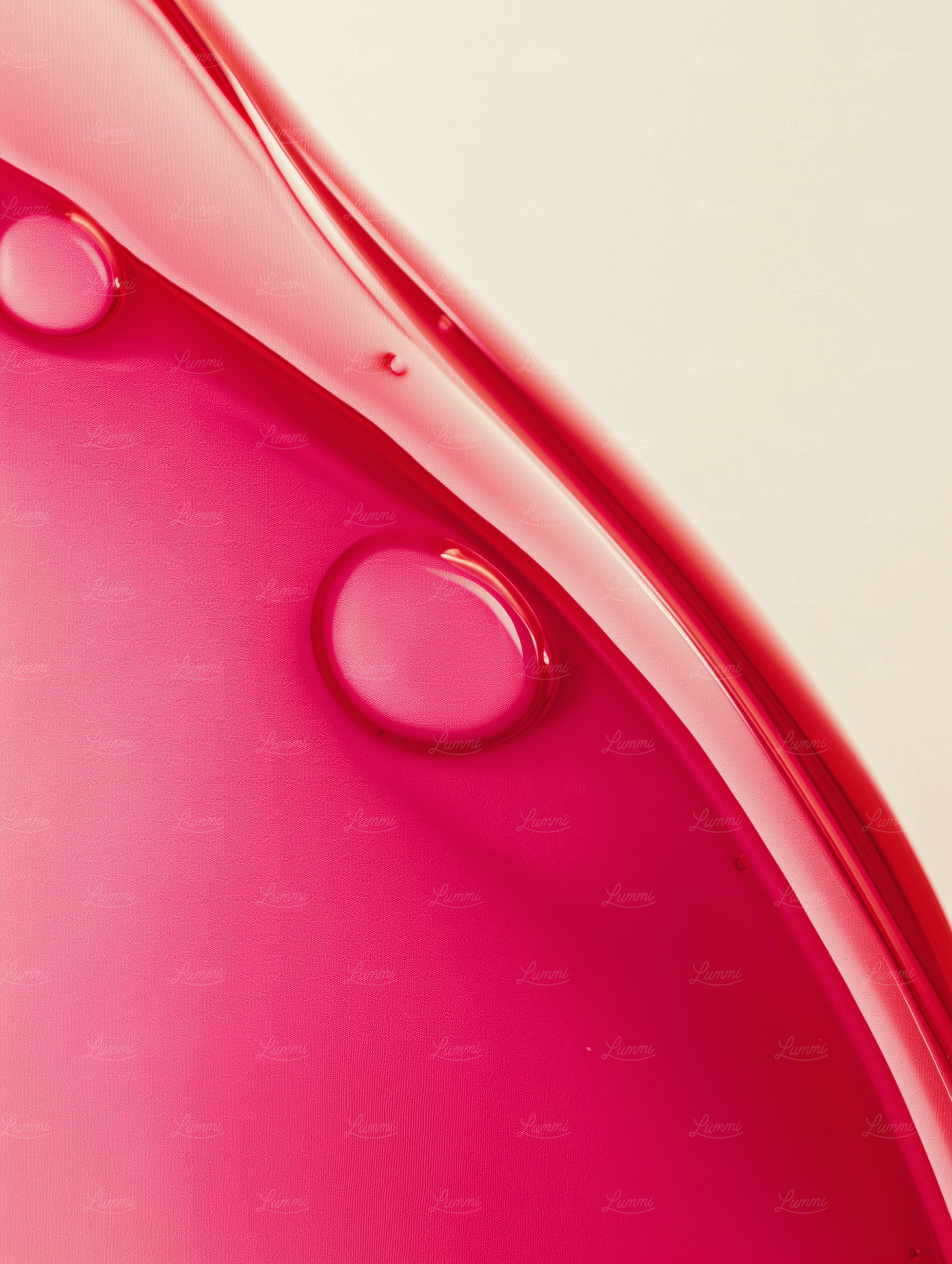 Vibrant Red Liquid Art Photo on Lummi