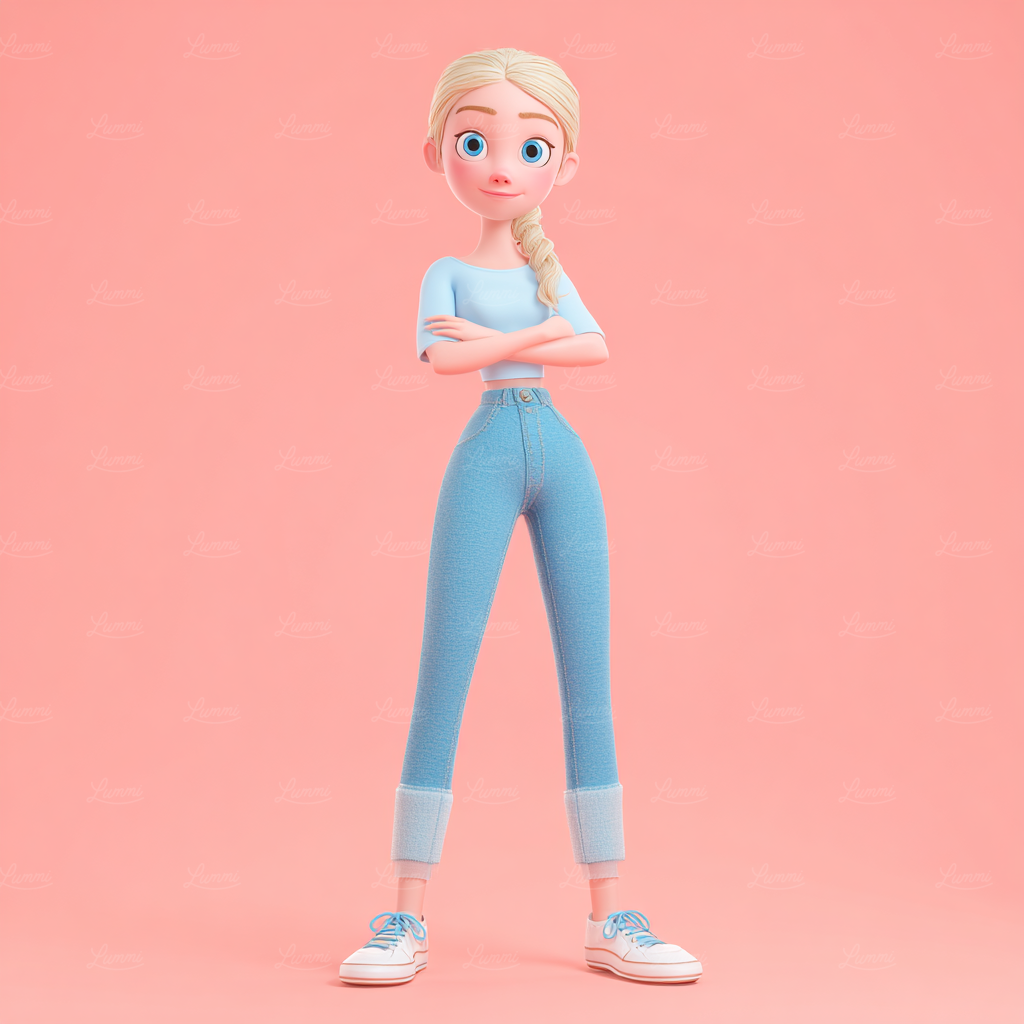 Cartoon Character Render 3D Image on Lummi