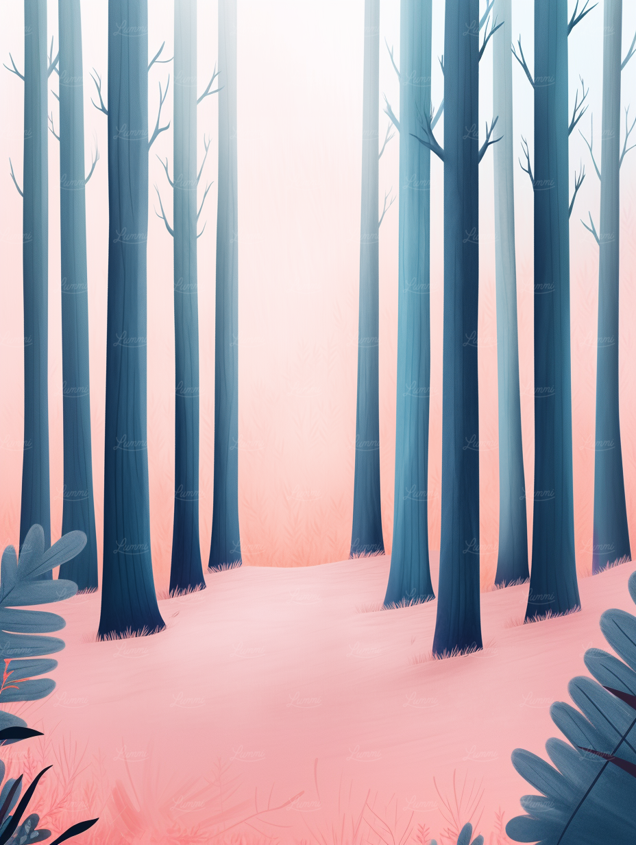 Dreamy Blue Forest Illustration on Lummi