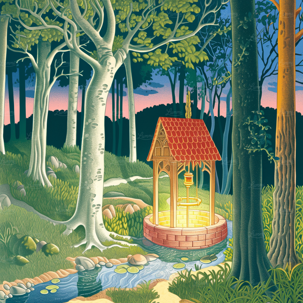 Magical Forest Well Illustration on Lummi