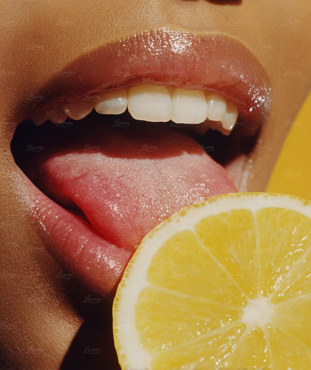 Glossy Lips with Lemon Photo on Lummi