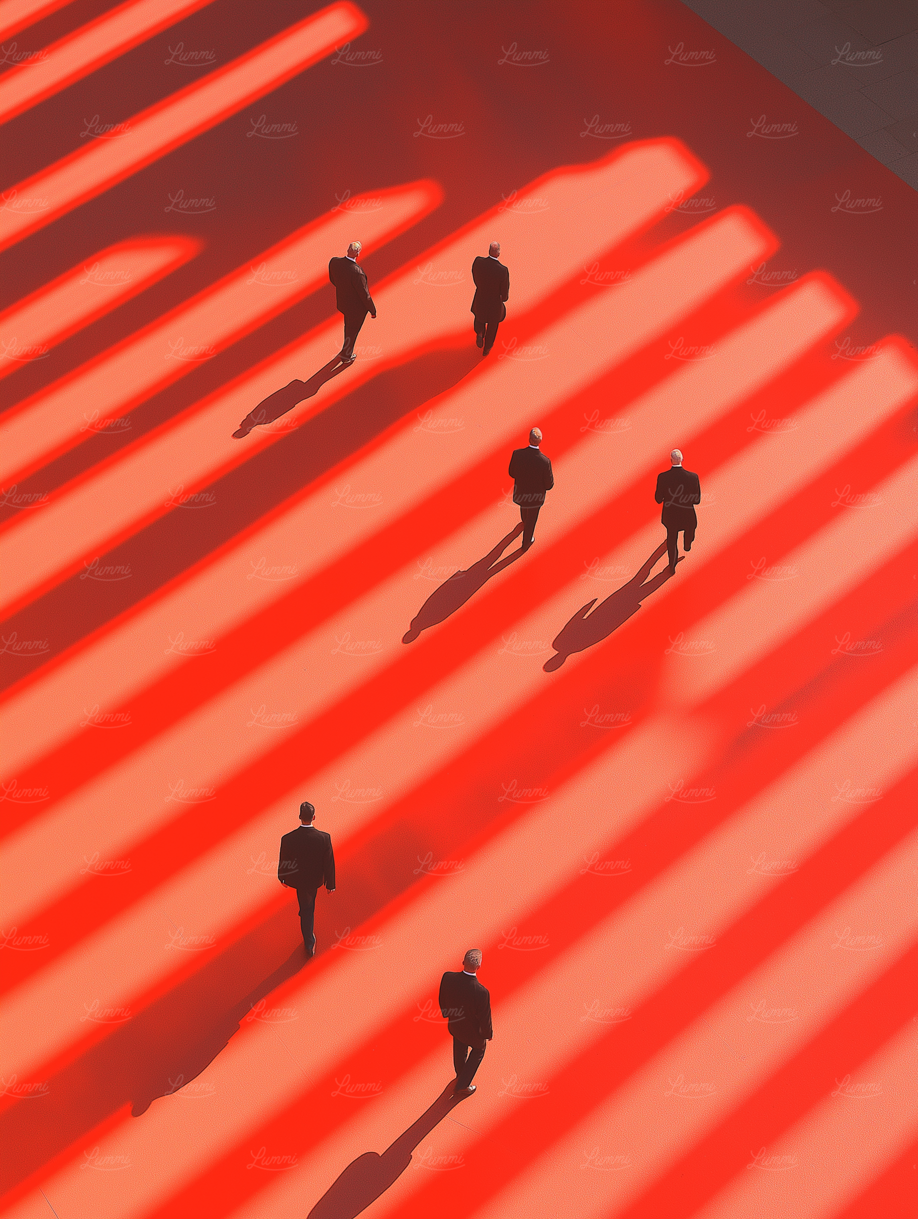 Shadows on Red Photo on Lummi